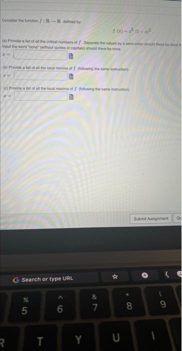 Solved Consider the function f:R→R given by f(x)=x4−54x2 | Chegg.com
