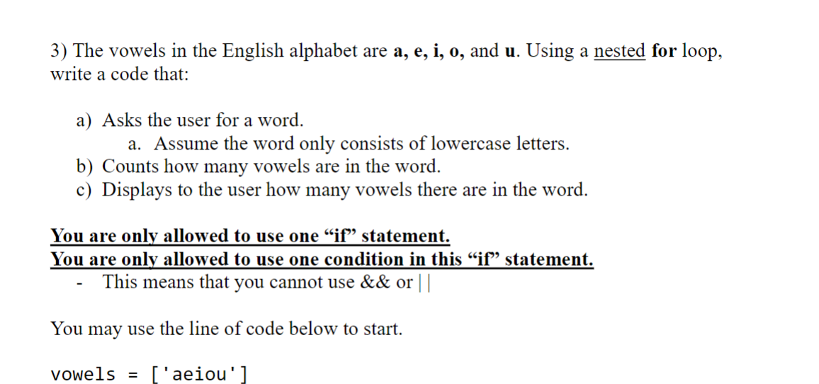 Solved MATLAB.The vowels in the English alphabet are a, ﻿e, | Chegg.com