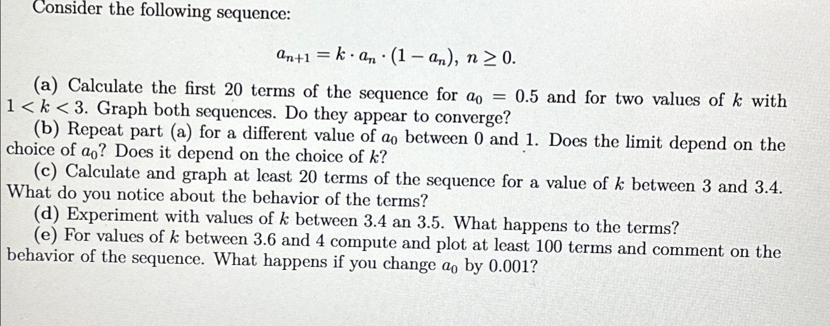 Solved Consider the following | Chegg.com