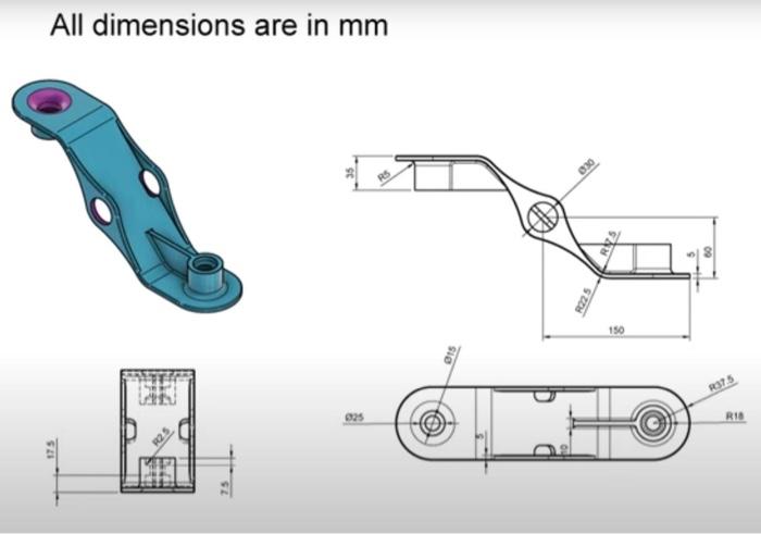 Draw in AutoCAD Using Autocad, rearrange these pieces | Chegg.com