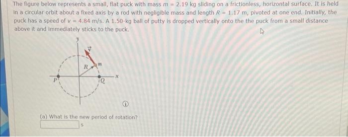 Solved The figure below represents a small, flat puck with | Chegg.com