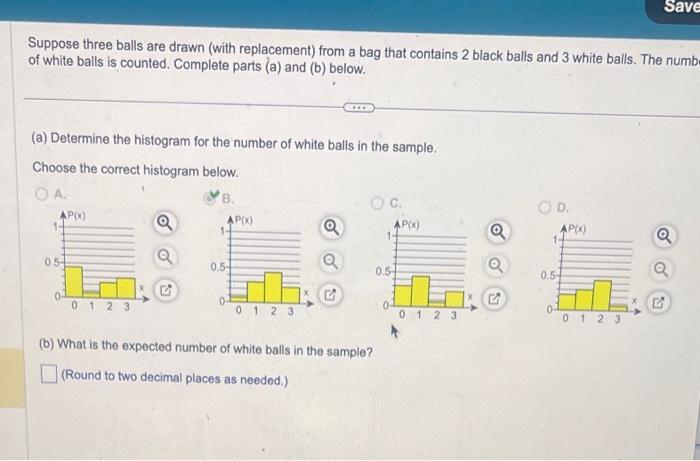 Solved Suppose three balls are drawn (with replacement) from | Chegg.com