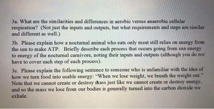 Solved 3a. What are the similarities and differences in | Chegg.com