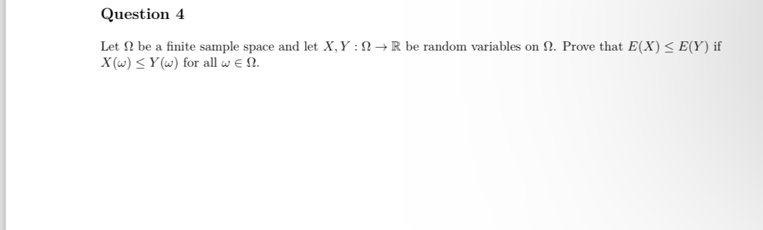 Solved Question 4Let Ω ﻿be a finite sample space and let | Chegg.com