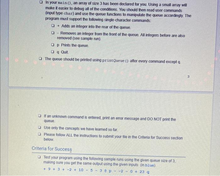 Solved Finelude ciostreams using namespace std; int enqueue | Chegg.com