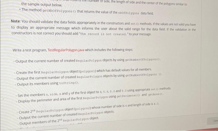 Solved Exercise: n-sided Regular Polygon In n-sided regular | Chegg.com
