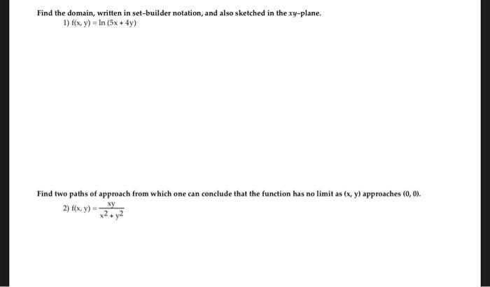 Solved Find the domain, written in set-builder notation, and | Chegg.com