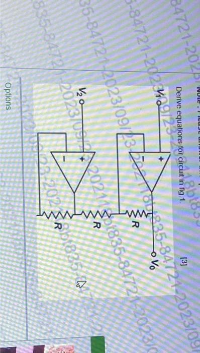 Solved Derive equations for circuit in fig. 1 . | Chegg.com