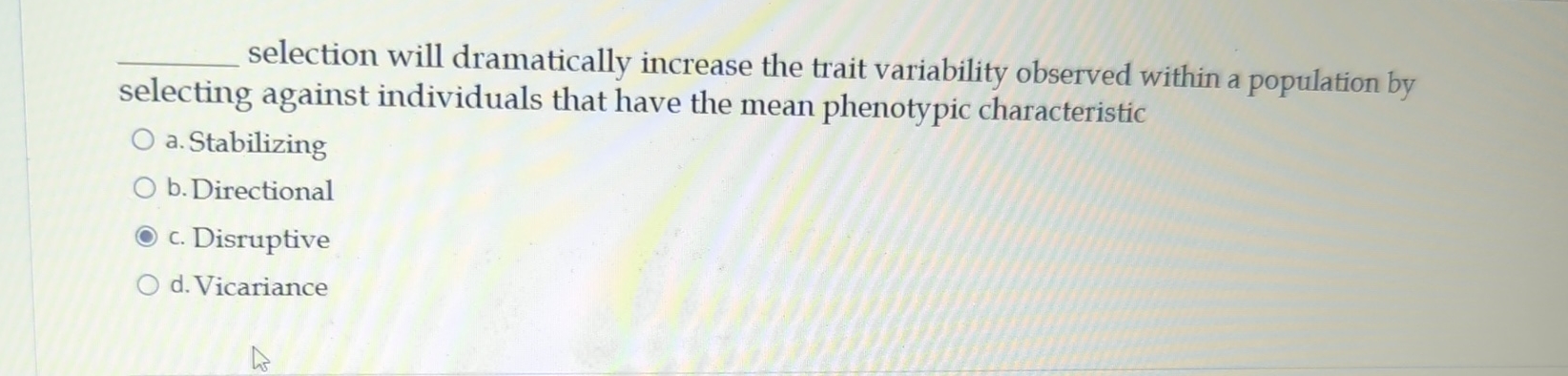 Solved selection will dramatically increase the trait | Chegg.com