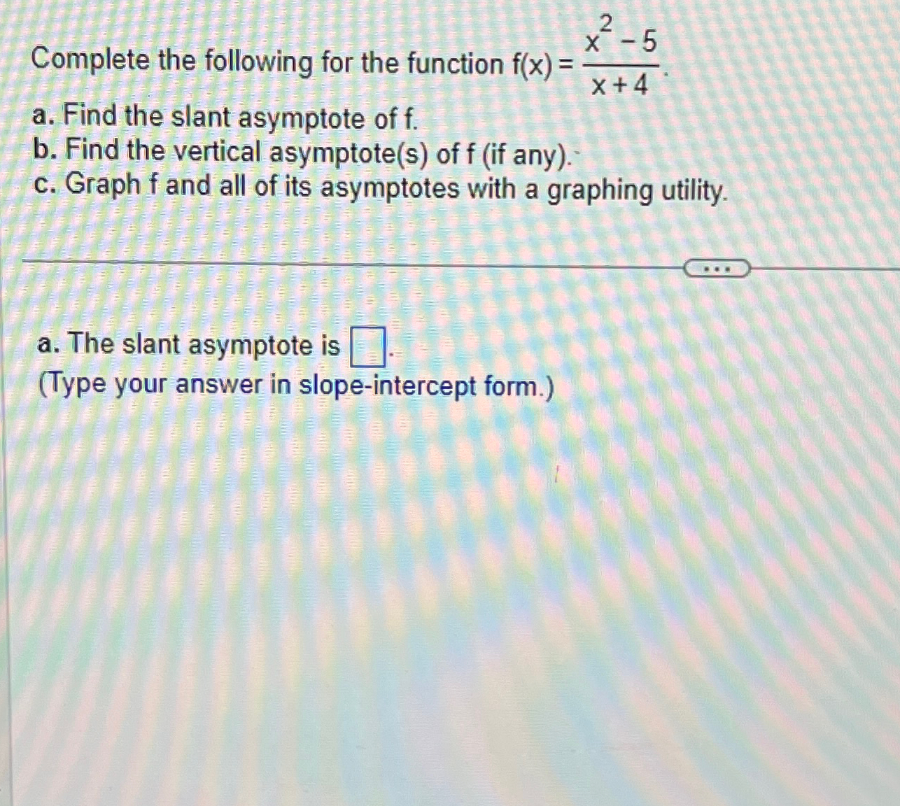 Solved Complete the following for the function | Chegg.com