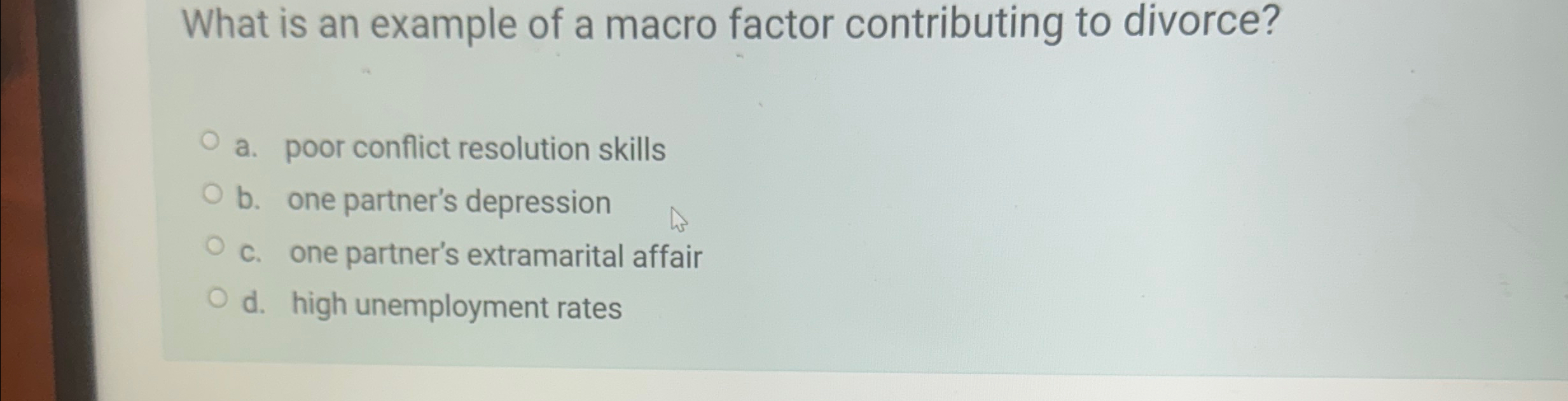 Solved What is an example of a macro factor contributing to | Chegg.com