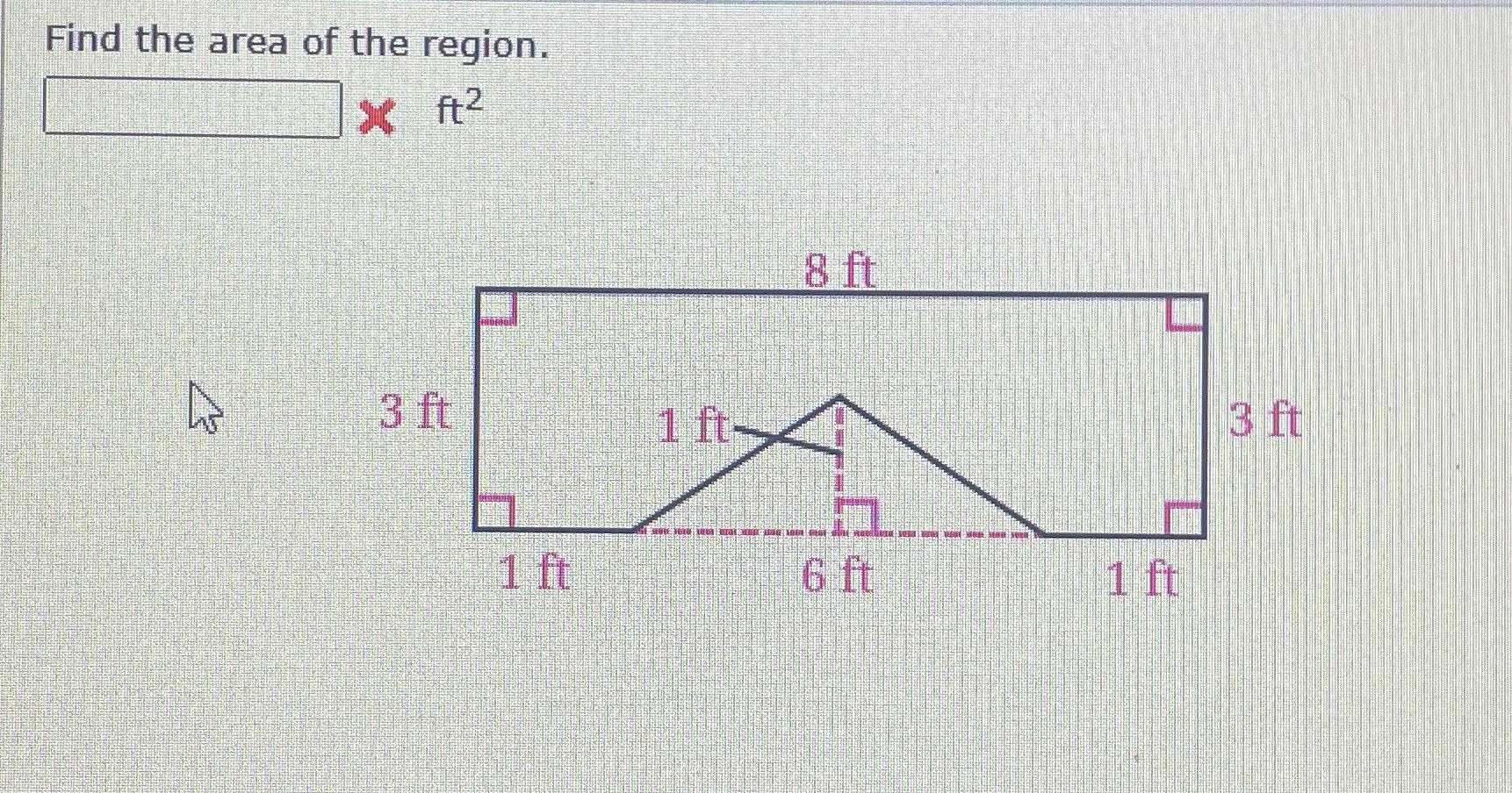 Solved Find the area of the region. | Chegg.com
