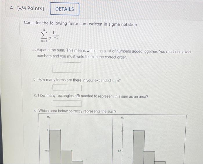 Solved Consider the following finite sum written in sigma | Chegg.com