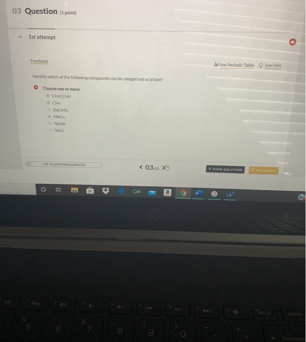 Solved 03 Question (1 point) 1st attempt Feedback See | Chegg.com