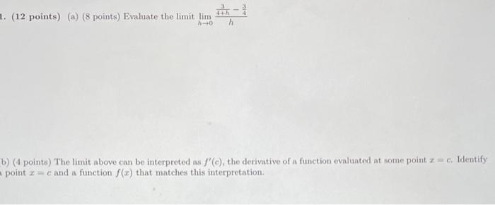 Solved 10: (7 points) Let's do a derivative "in reverse!" | Chegg.com