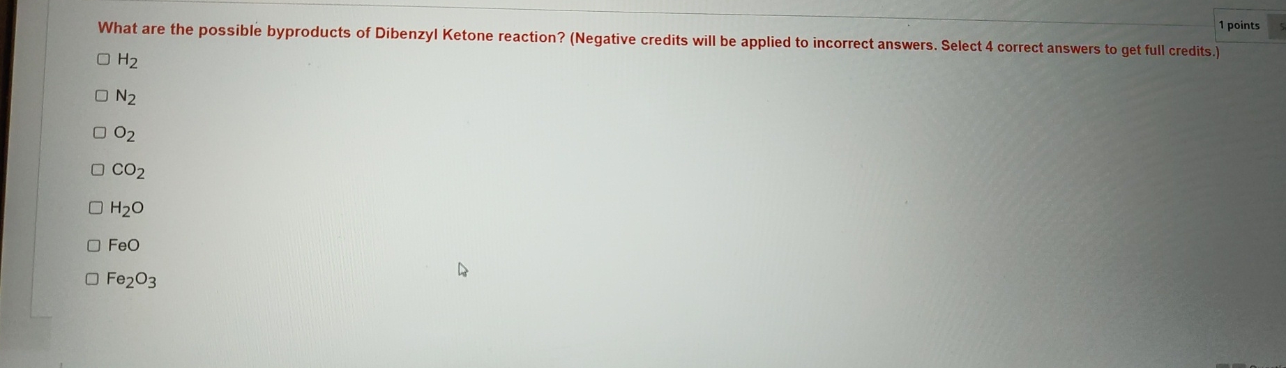 Solved What are the possible byproducts of Dibenzyl Ketone | Chegg.com