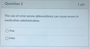 Solved The use of error-prone abbreviations can cause errors | Chegg.com