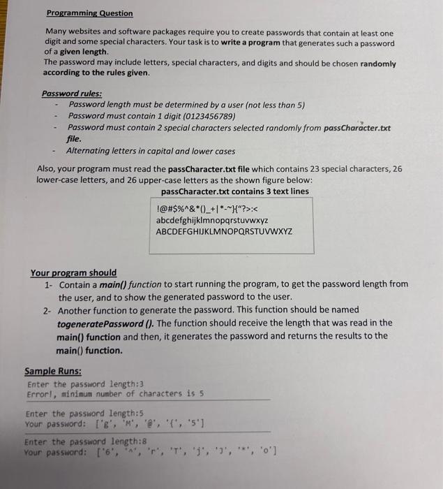 Solved Your program should 1- Contain a main() function to | Chegg.com