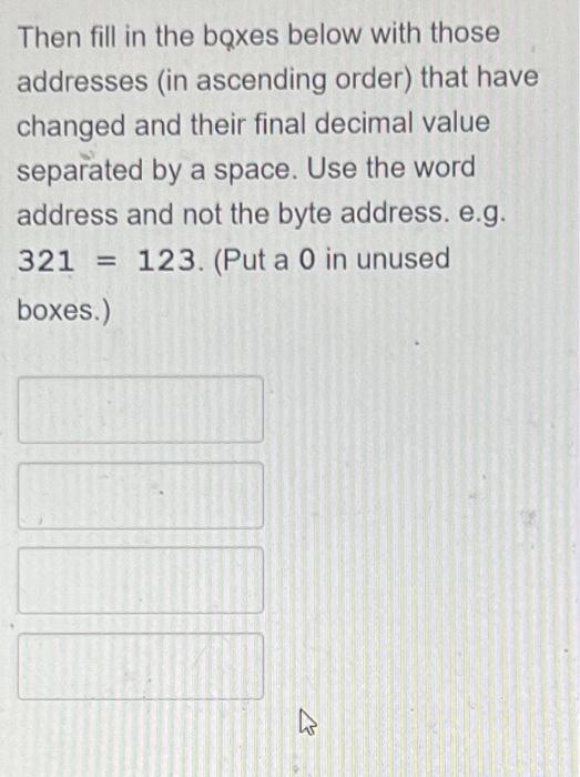Solved Given the following memory and register values for | Chegg.com