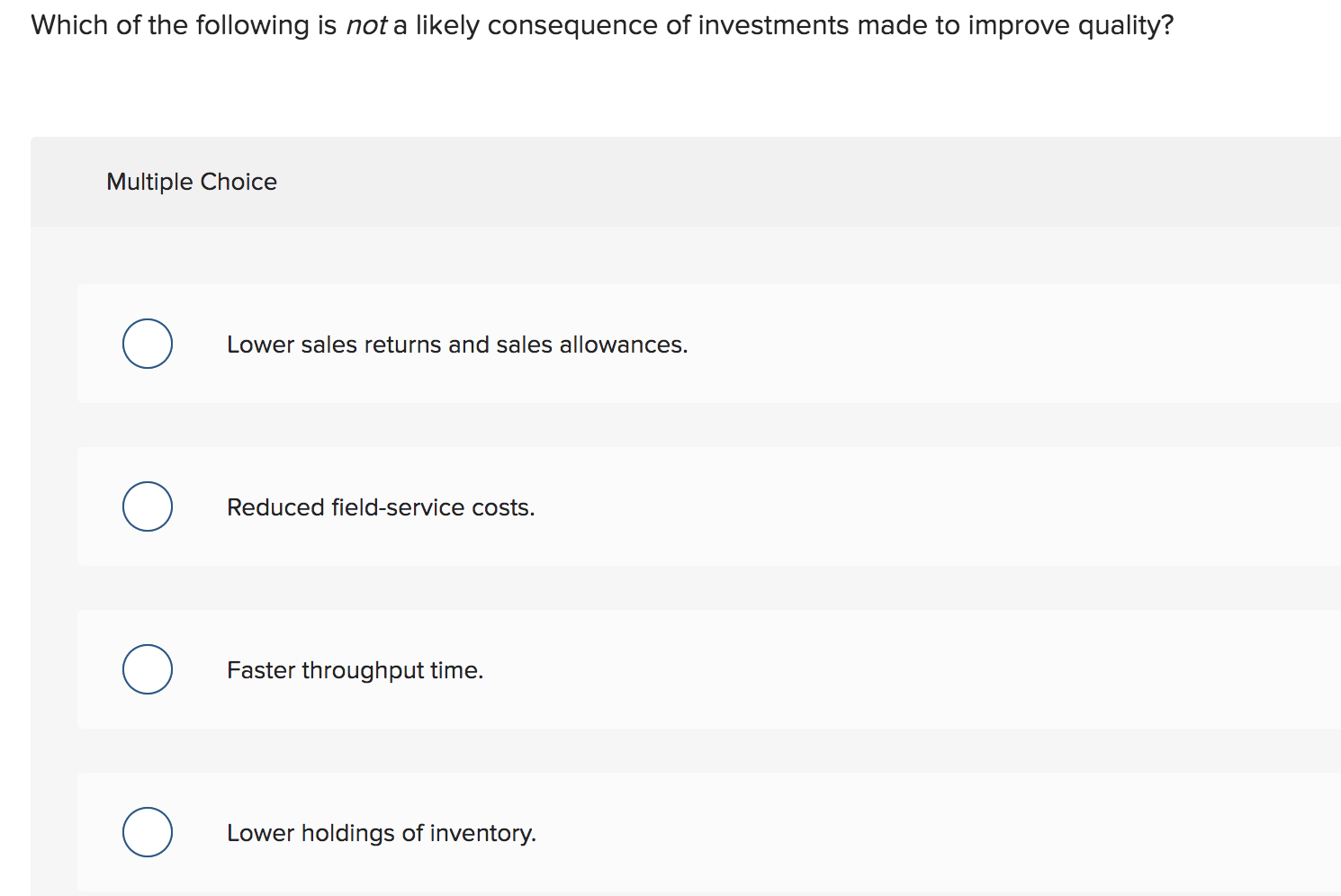 Solved Which of the following is not a likely consequence of | Chegg.com
