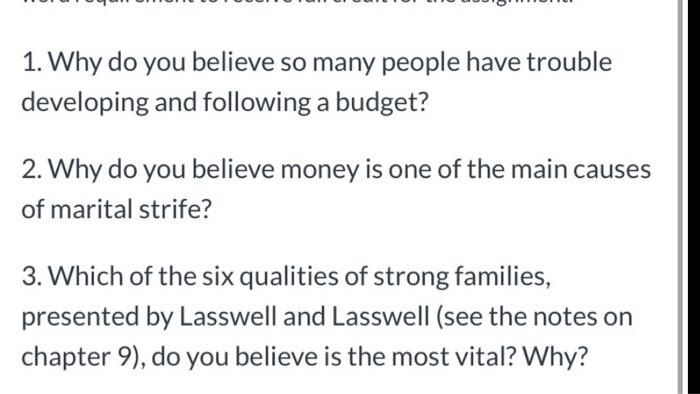 Solved 1. Why do you believe so many people have trouble | Chegg.com