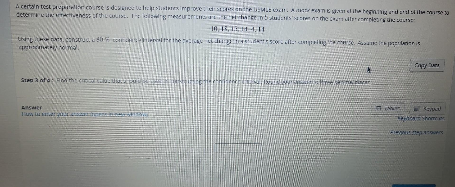 Solved A certain test preparation course is designed to help | Chegg.com