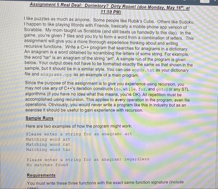 Solved Please Write With C Recursion Assignment We Cant