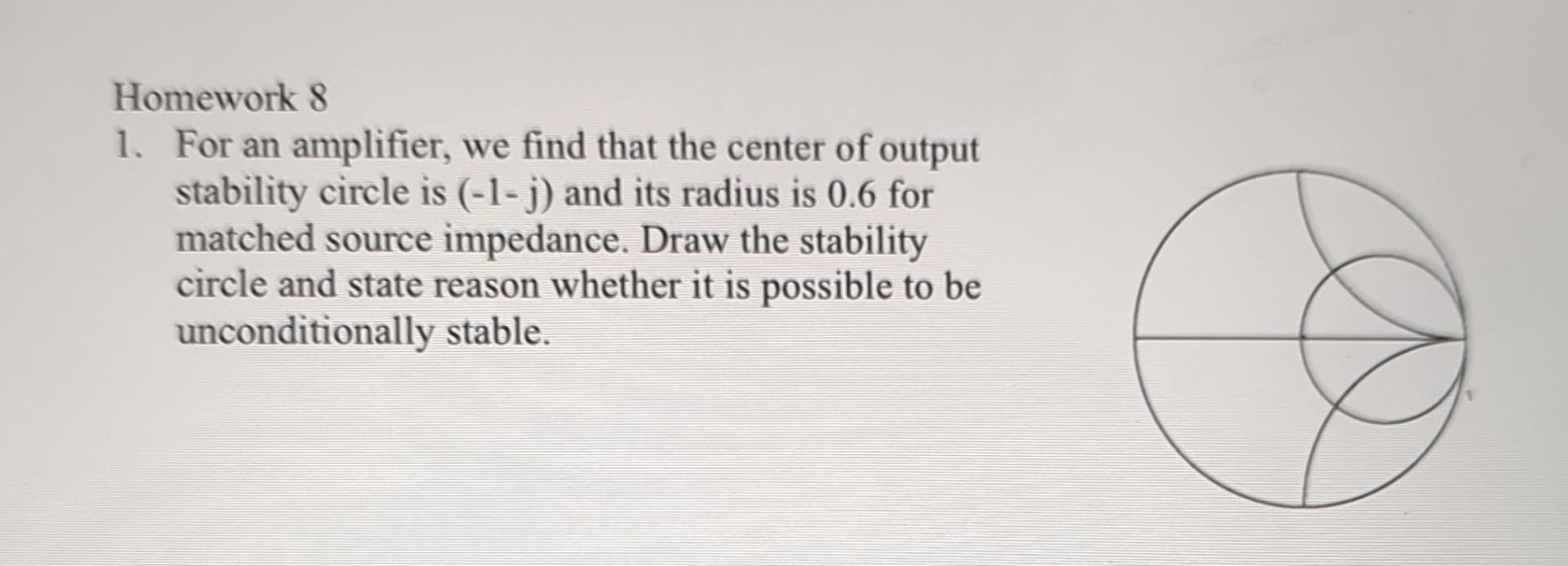 Solved Homework 8 1. For an amplifier, we find that the | Chegg.com