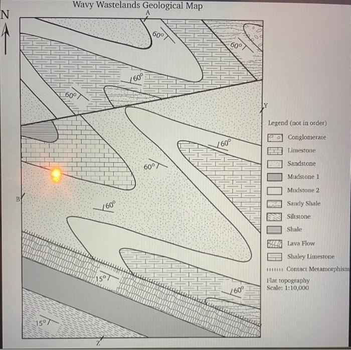 Solved e) Make a list of formations from oldest to youngest. | Chegg.com