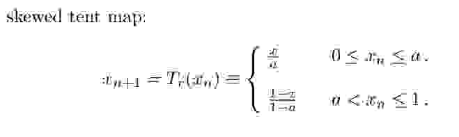 Consider the skewed tent map as shown in picture.1. | Chegg.com