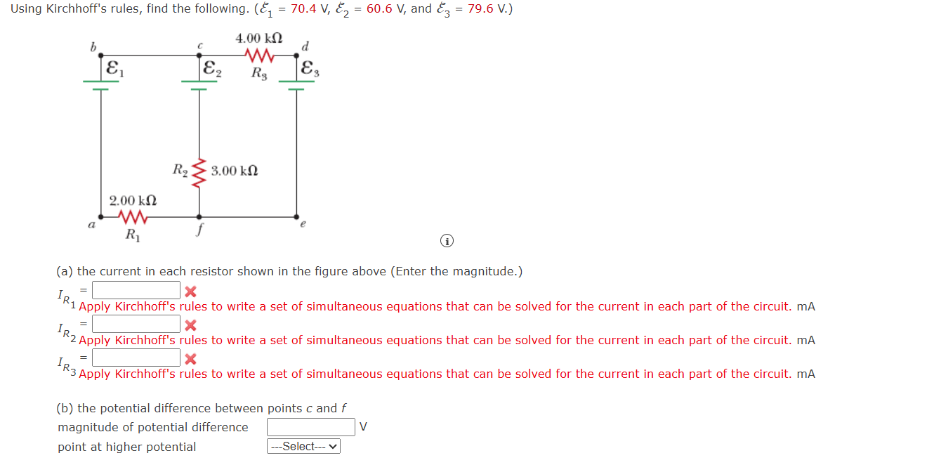 Solved E1=70.4V,E2=60.6V, ﻿and E3=79.6V.IR1= IR2=IR3=3 | Chegg.com