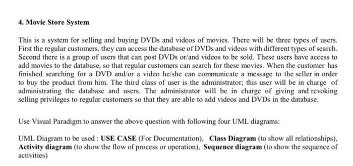 Solved Drow Activity diagram & use case & sequence & class | Chegg.com