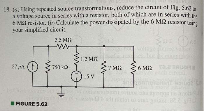 Solved 18. (a) Using repeated source transformations, reduce | Chegg.com