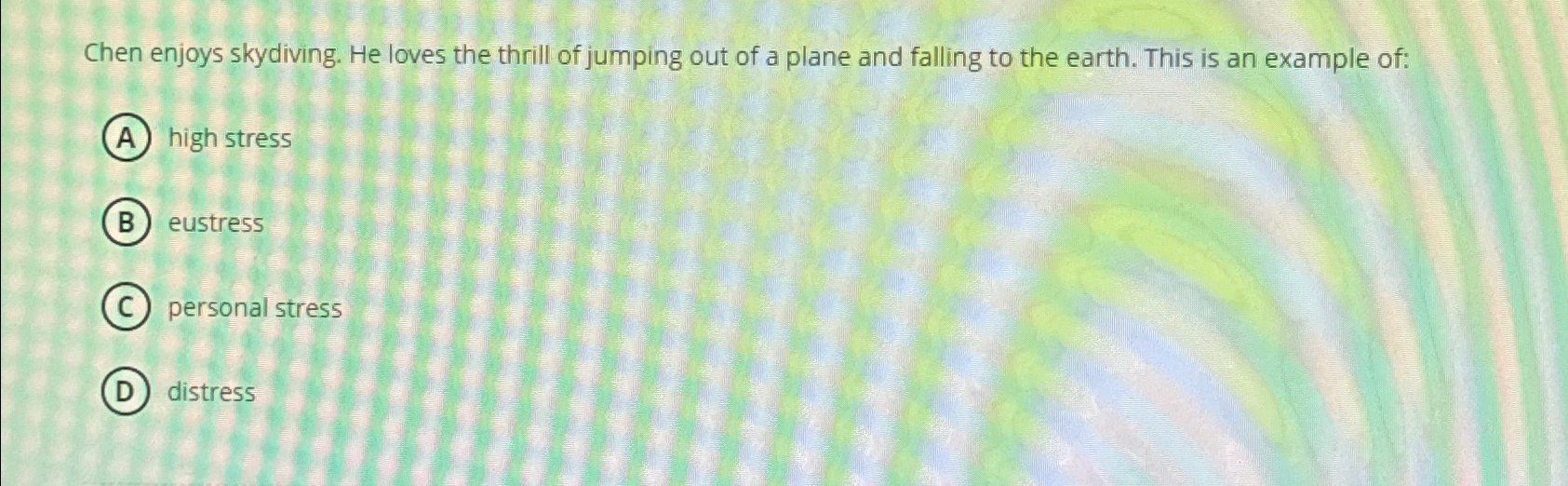Solved Chen enjoys skydiving. He loves the thrill of jumping | Chegg.com