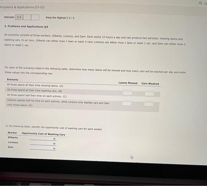 Solved 3. Problems and Applications Q4 An economy consists | Chegg.com
