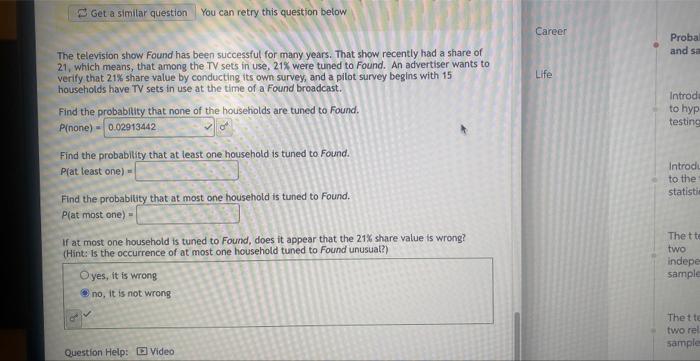 Solved The television show Found has been successful for | Chegg.com