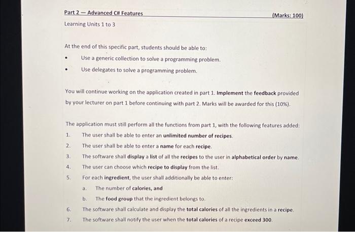 Solved Please solve this in C# code and include a wpf | Chegg.com