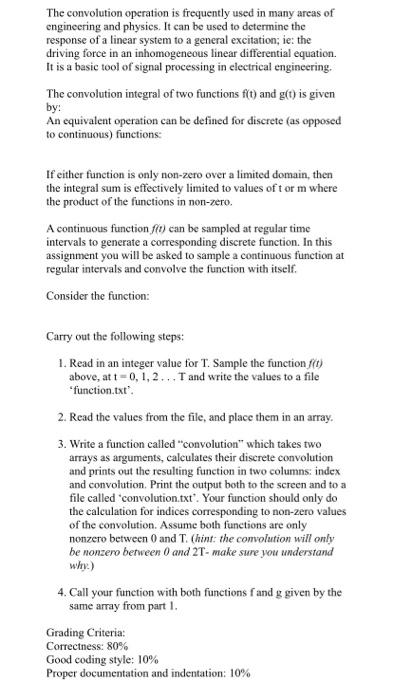 Solved The convolution operation is frequently used in many | Chegg.com