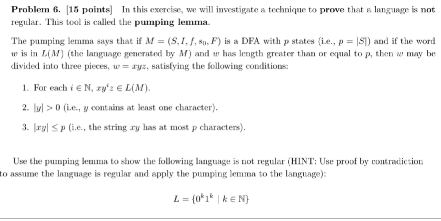 Solved Problem 6. [ 15 ﻿points] In ﻿this exercise, we ﻿will | Chegg.com