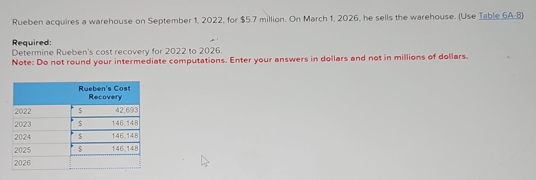 Solved Rueben acquires a warehouse on September 1, 2022, for | Chegg.com Solved Rueben acquires a warehouse on September 1, 2022, for | Chegg.com