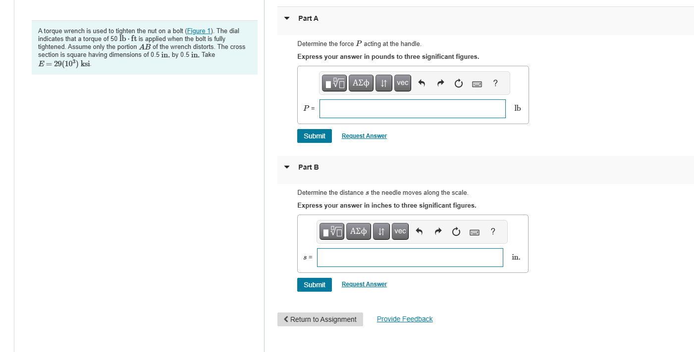 Solved A torque wrench is used to tighten the nut on a bolt | Chegg.com