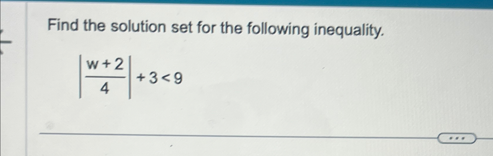 Solved Find the solution set for the following | Chegg.com
