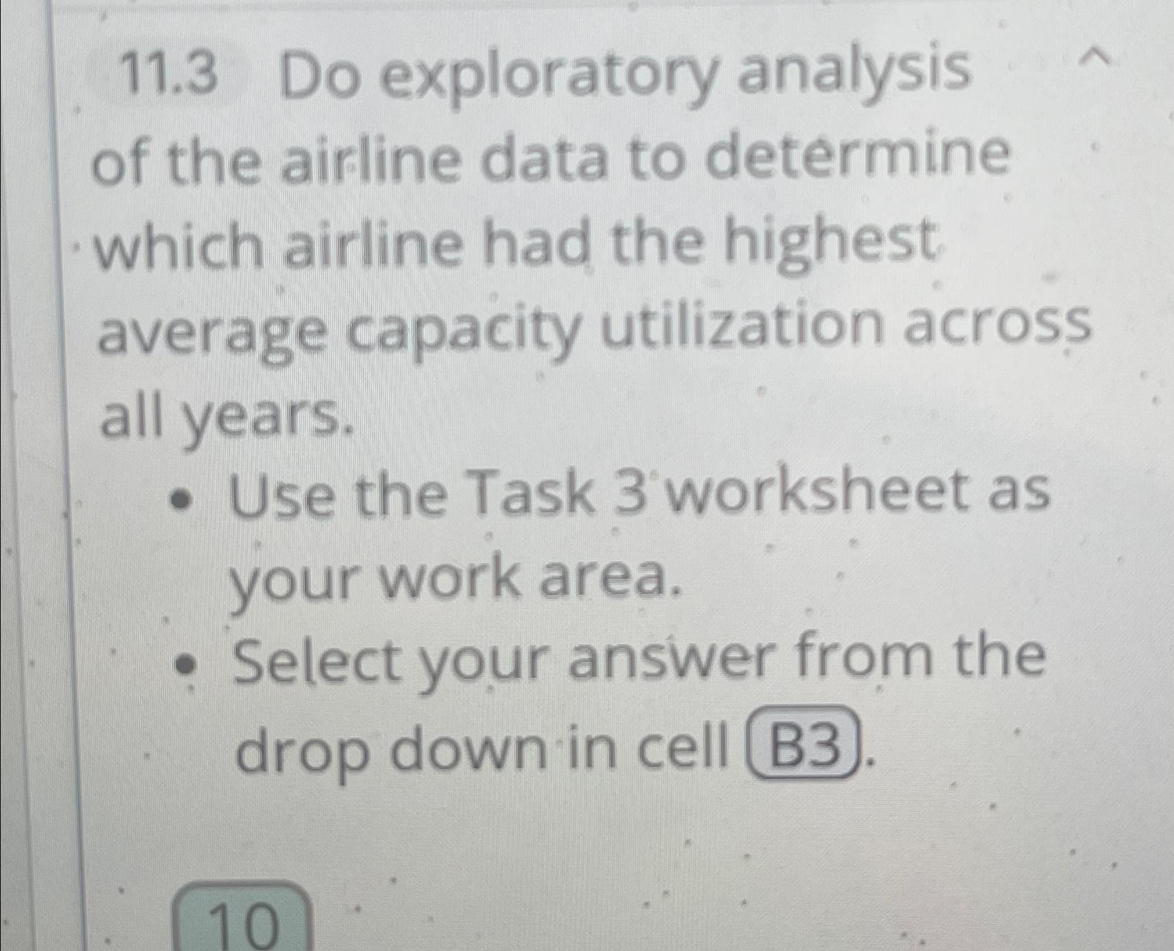 Solved 11.3 ﻿Do exploratory analysis of the airline data to | Chegg.com