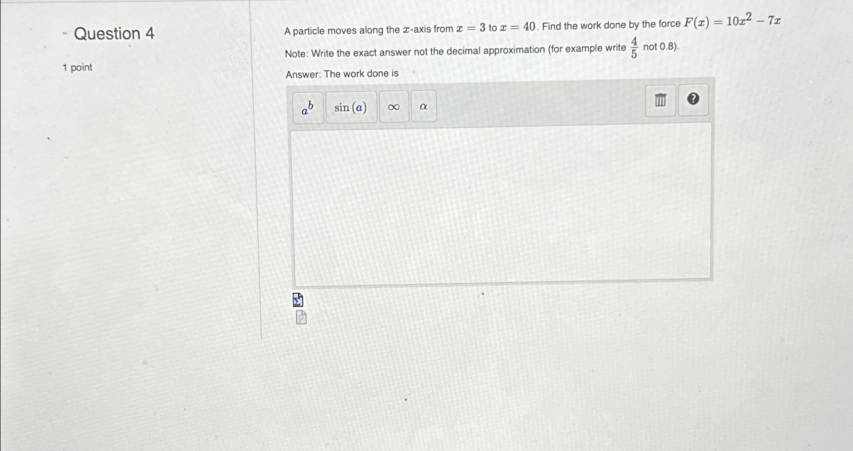 Solved Question 41 ﻿pointA particle moves along the x-axis | Chegg.com