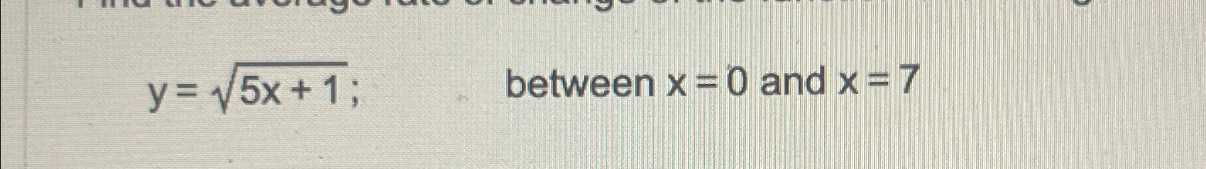 Solved y=5x+12;, ﻿between x=0 ﻿and x=7 | Chegg.com