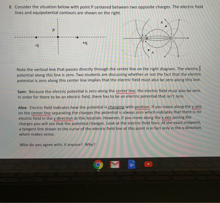 Solved 8. Consider the situation below with point P centered | Chegg.com