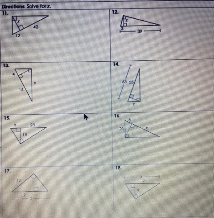 Solved Directions: Solve form. 1124 40 39 12 113. 14. 16355) | Chegg.com