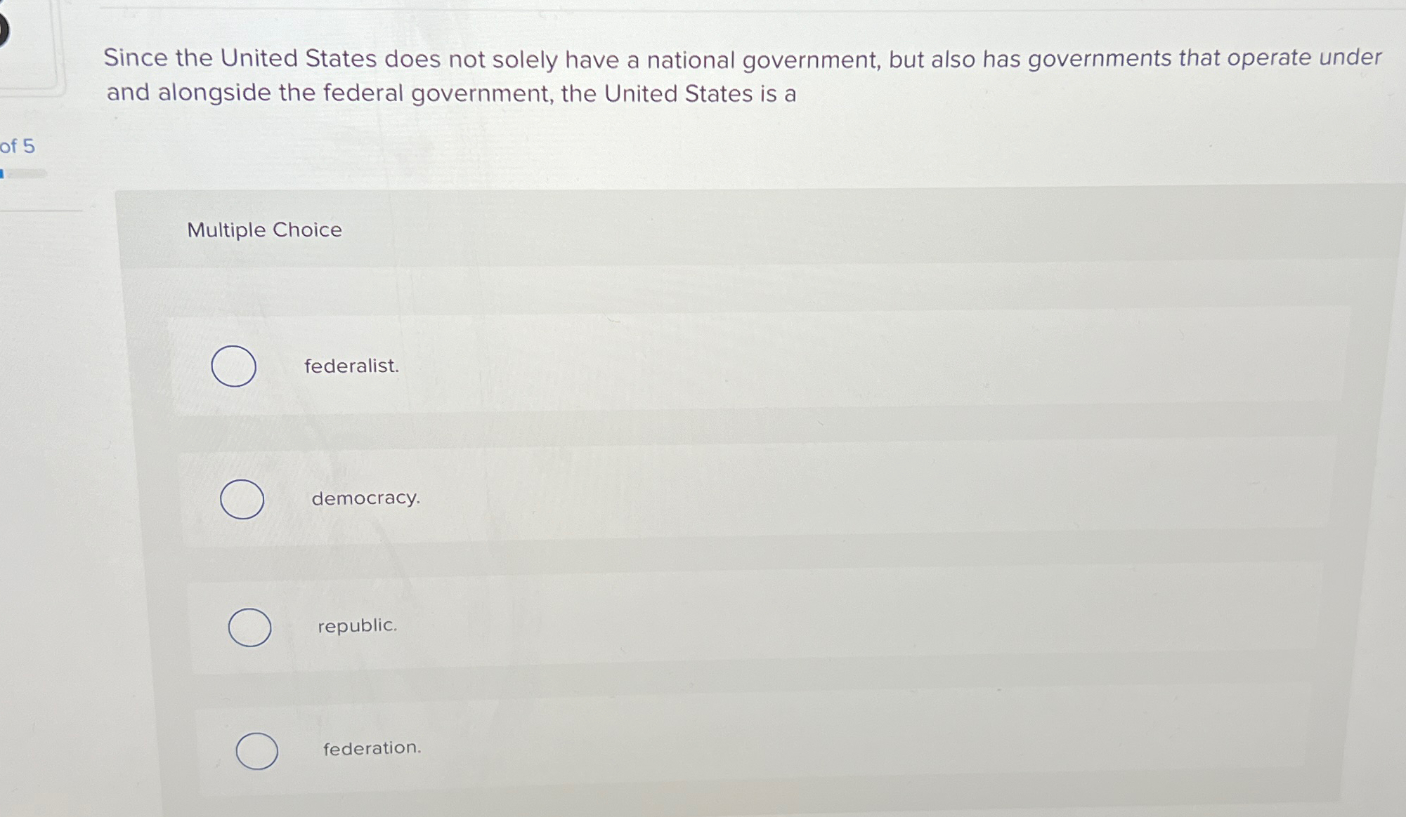 Solved Since the United States does not solely have a | Chegg.com