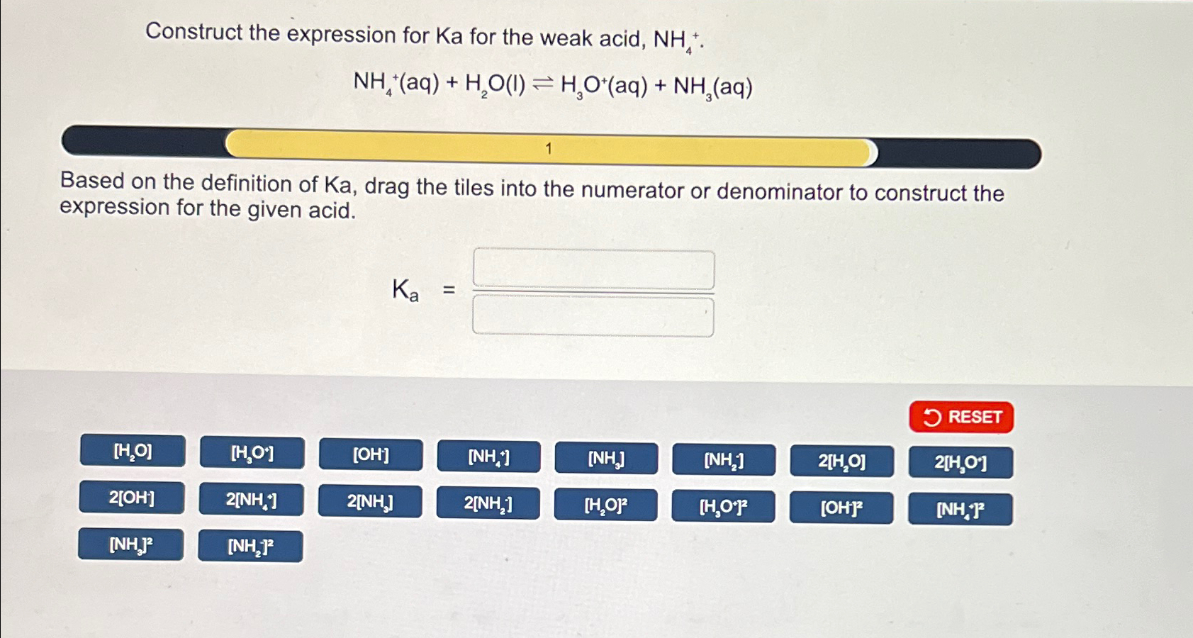 Solved Construct the expression for Ka ﻿for the weak acid, | Chegg.com