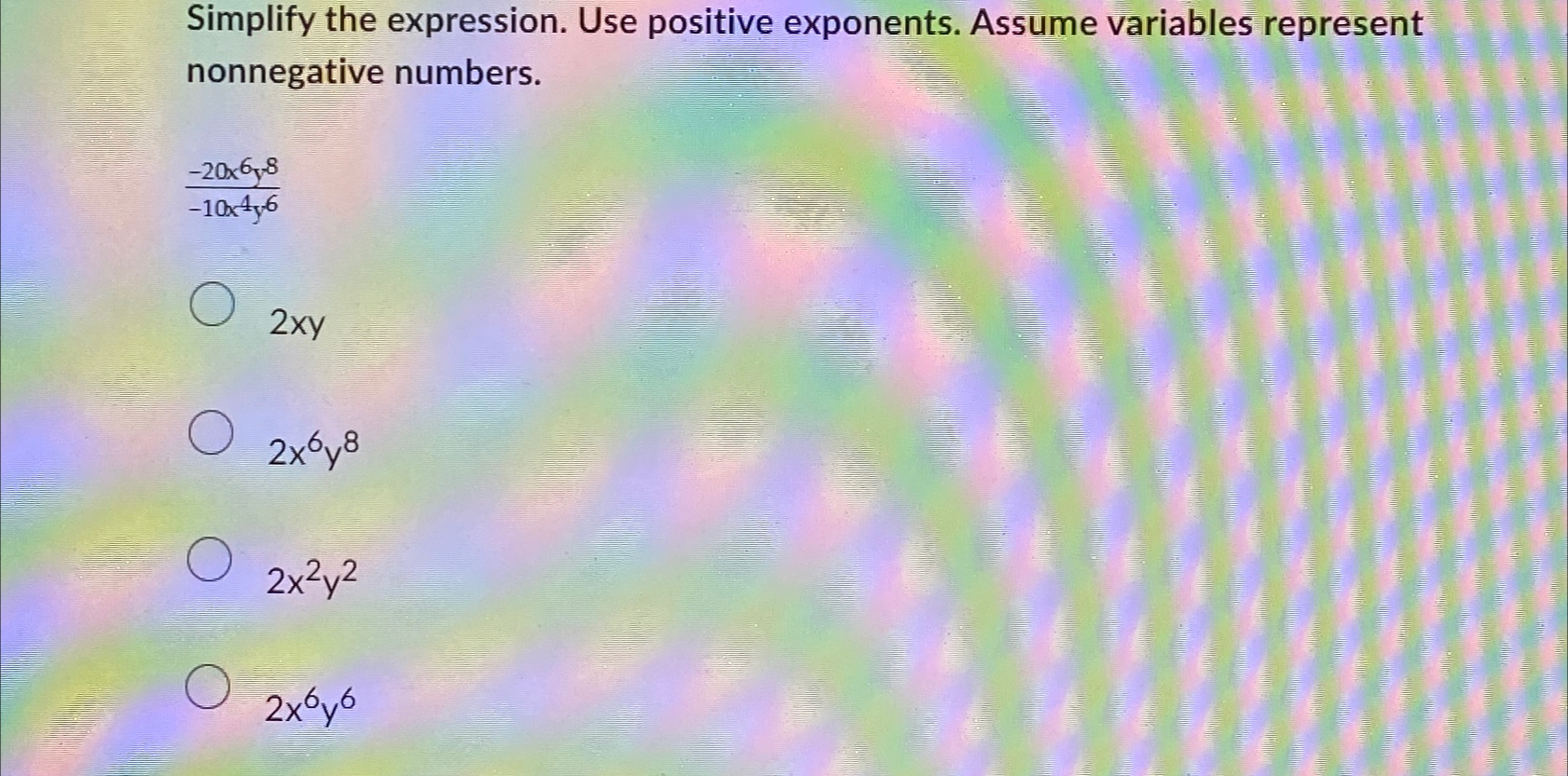 Solved Simplify the expression. Use positive exponents. | Chegg.com